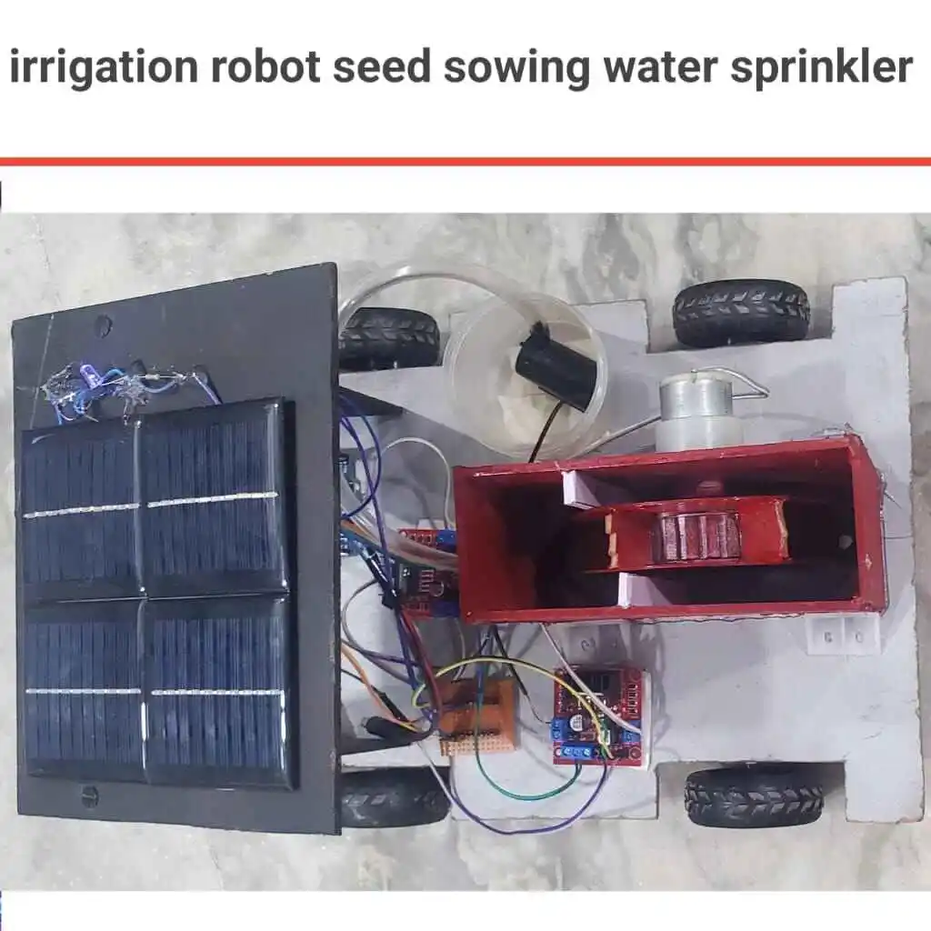 Sun Robotronics - Irrigation seed sowing and water sprinkler robot