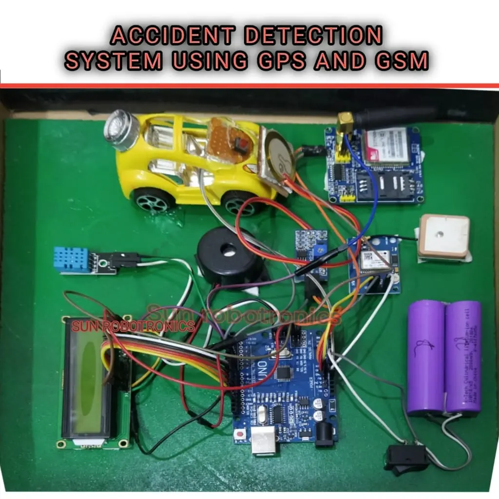 Sun Robotronics - Vehicle accident detection system using gsm and gps